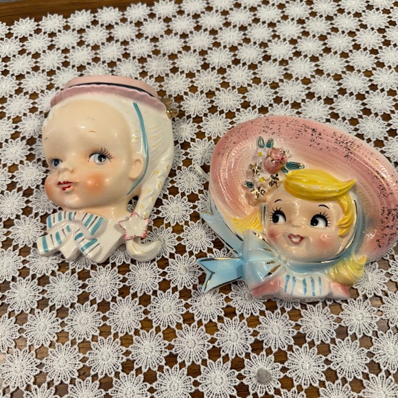 Lefton | Accents | Vtg Lefton Ceramic Wall Pockets Little Girls | Poshmark